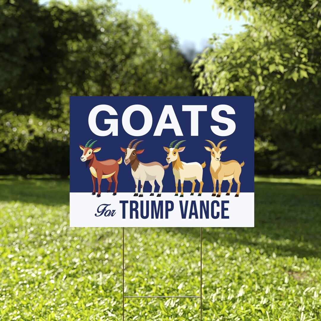 Goats for Trump Vance Yard Sign, Trump Vance Yard Sign, Republican ...
