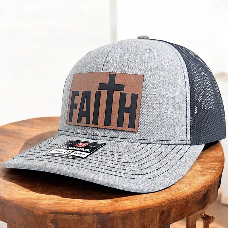 Faith Christian Trucker Hat With Cross Patch, Richardson 112 Mesh ...