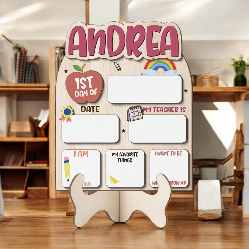 Custom Name First and Last Day of School Sign, Reusable Back to School ...