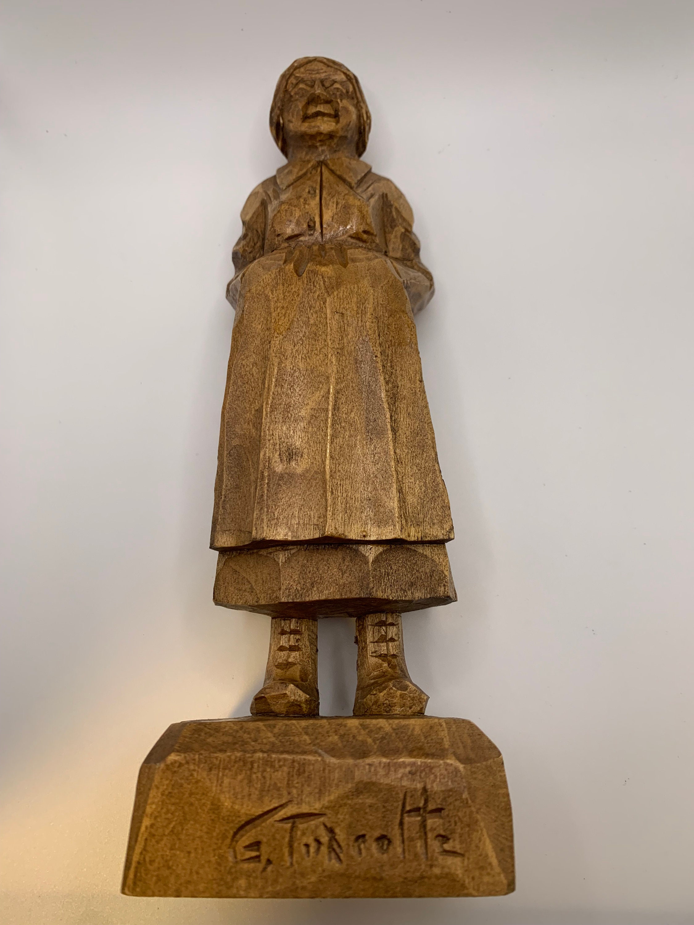Gaston Turcotte Old Woman Carving - Etsy