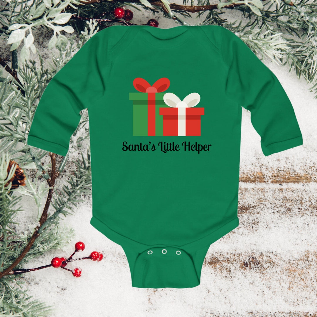 Santa's Little Helper Baby Onesie - Etsy