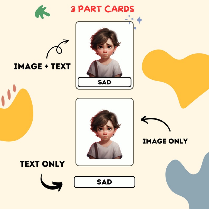 12 Emotions Flash Cards Free Coloring Pages PDF File - Etsy