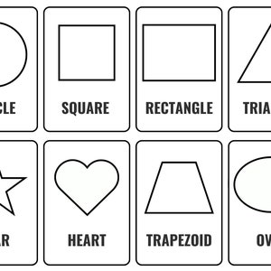 Printable Number Flashcards 1-10 + Shapes Flashcards! Includes Three ...