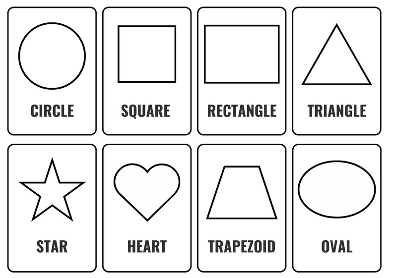 Printable Number Flashcards 1-10 + Shapes Flashcards! Includes Three ...