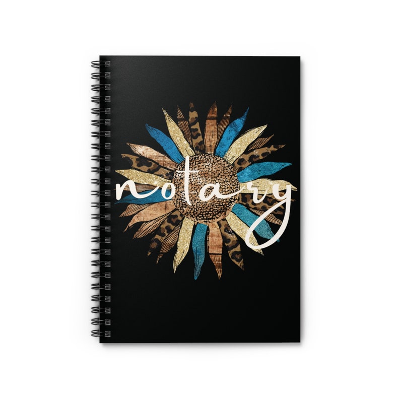 Notary Spiral Notebook, Western Sunflower, Gift for Notary, Christmas ...