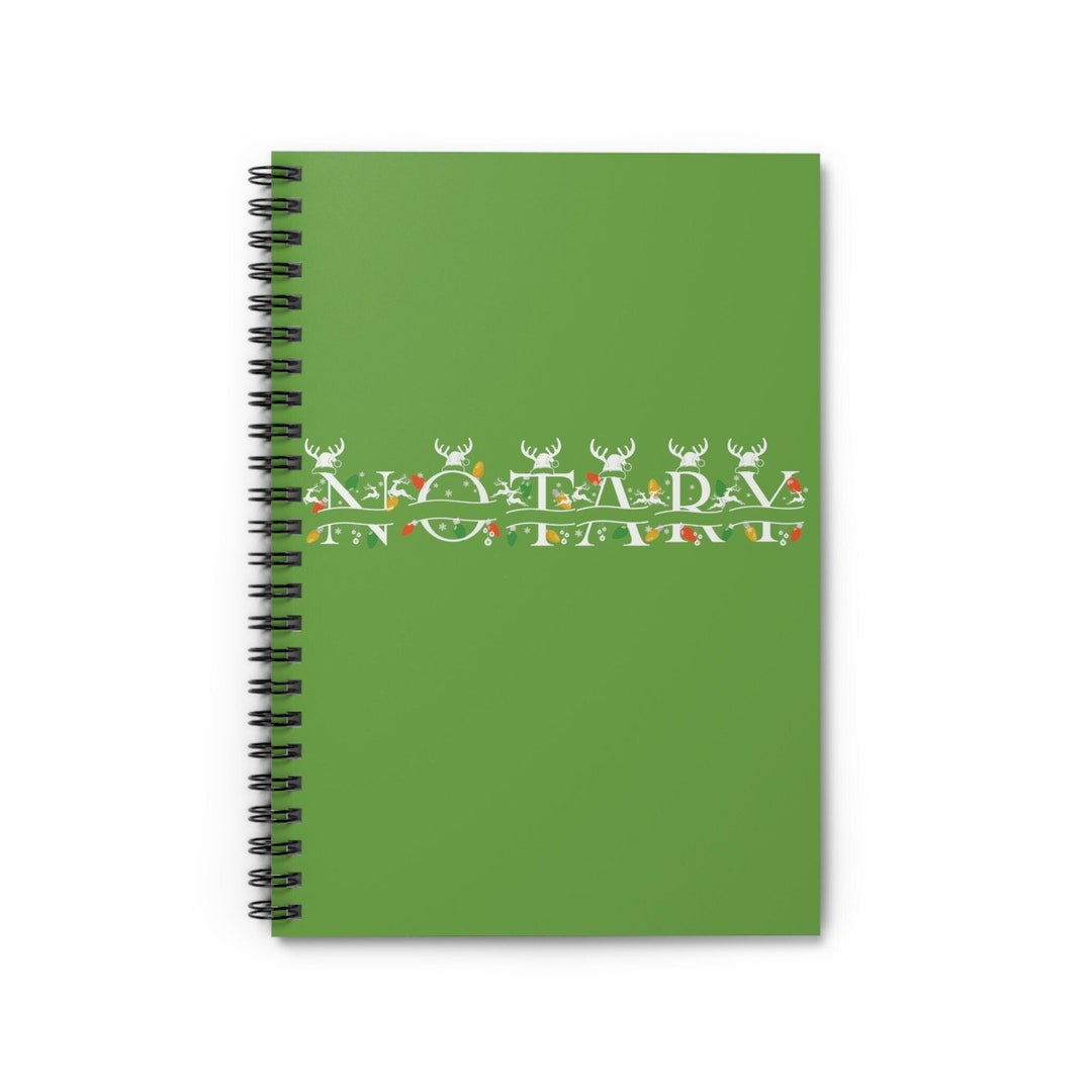 Notary Christmas Spiral Notebook, Gift for Notary, Christmas Gift for ...