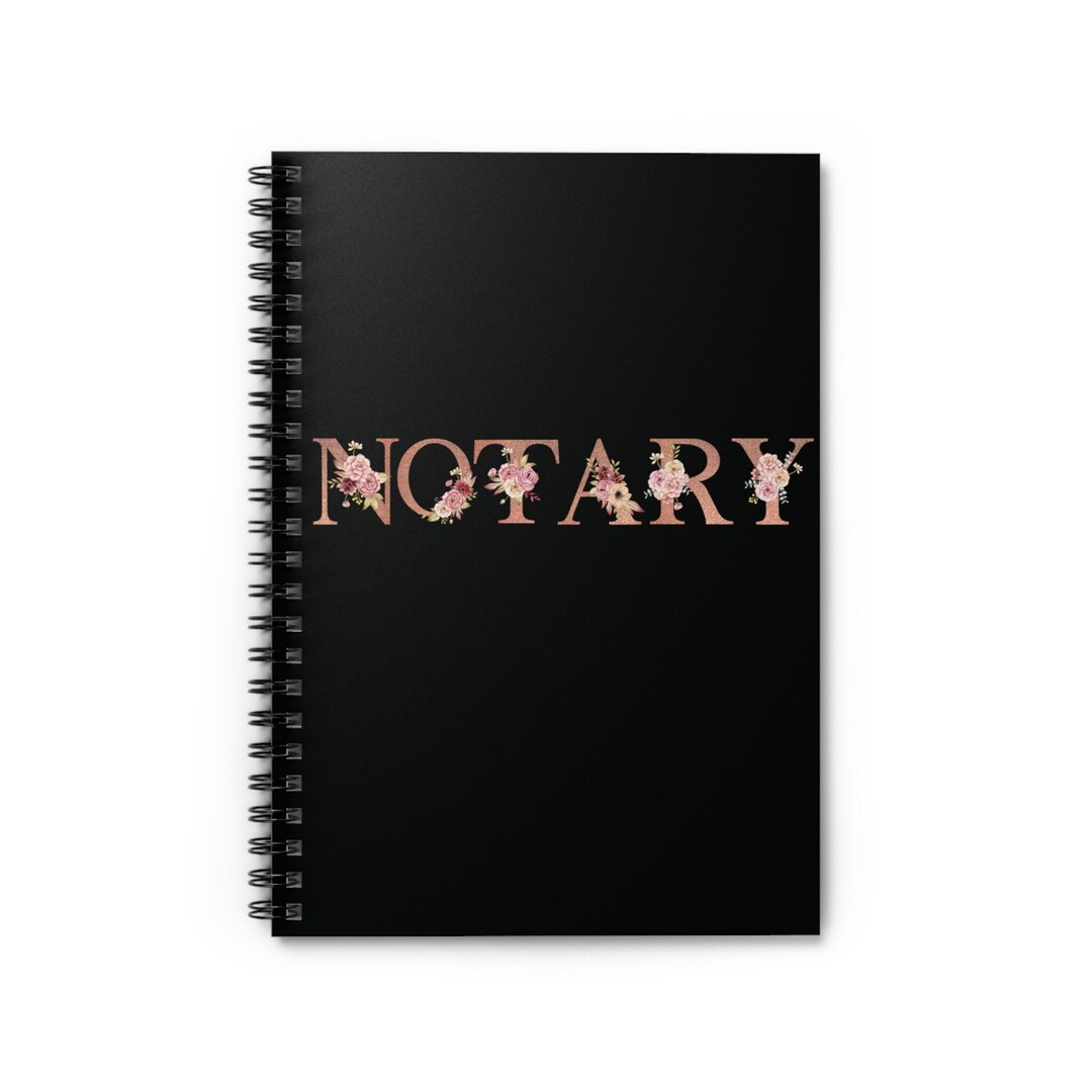 Notary Flowers Spiral Notebook, Christmas Gift for Notary, Notary Gift ...