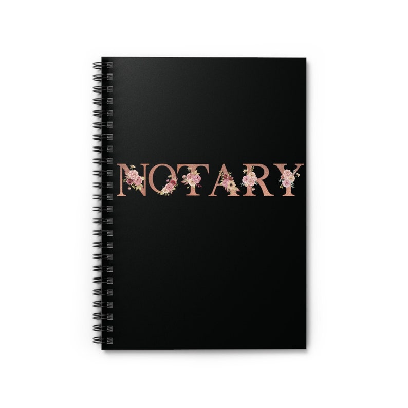Notary Flowers Spiral Notebook, Christmas Gift for Notary, Notary Gift ...