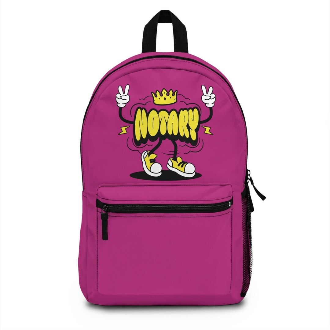 Notary Graffiti Pink Backpack, Notary Work Bag, Christmas Gift for ...