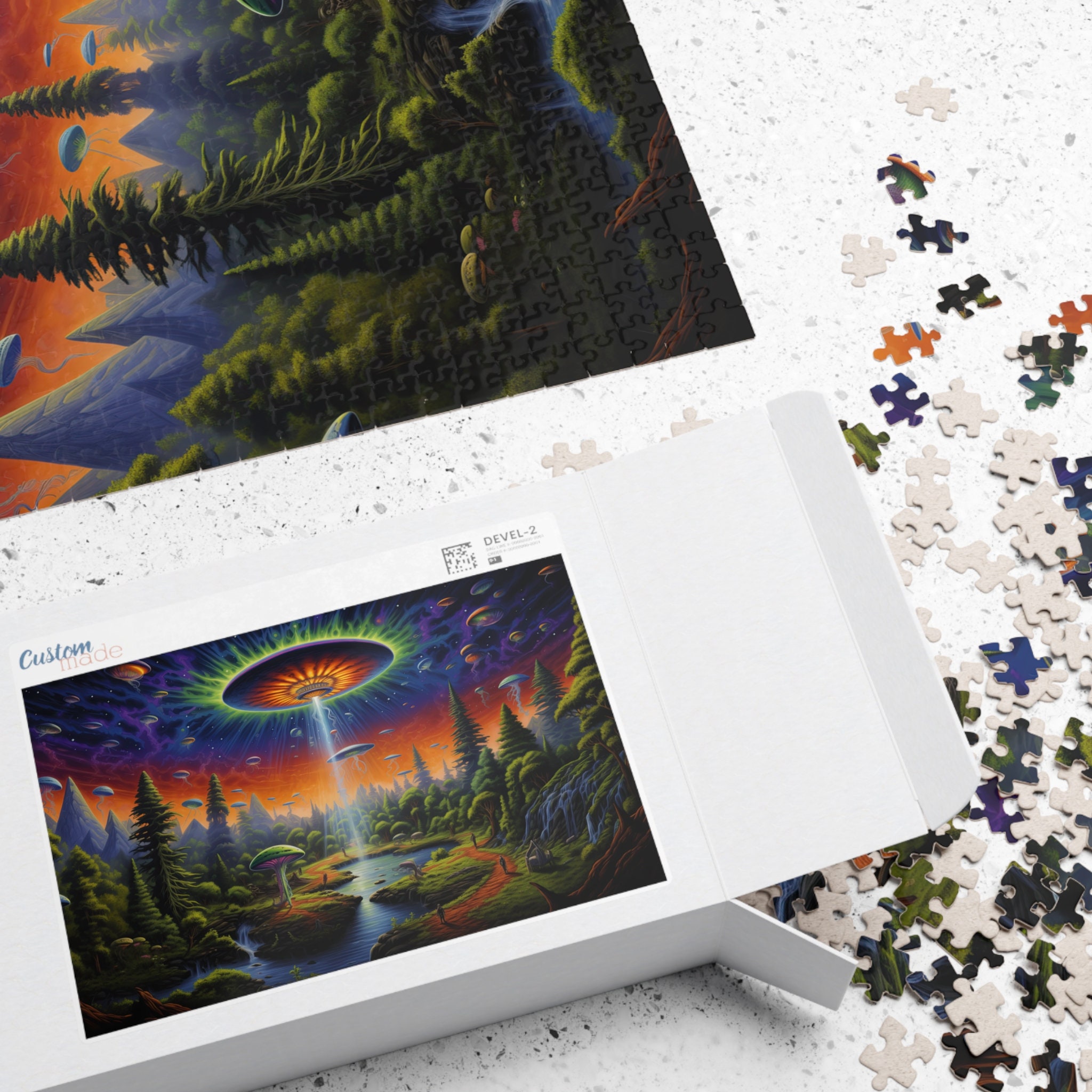Psychedelic UFO Puzzle (520, 1014-piece) - Etsy