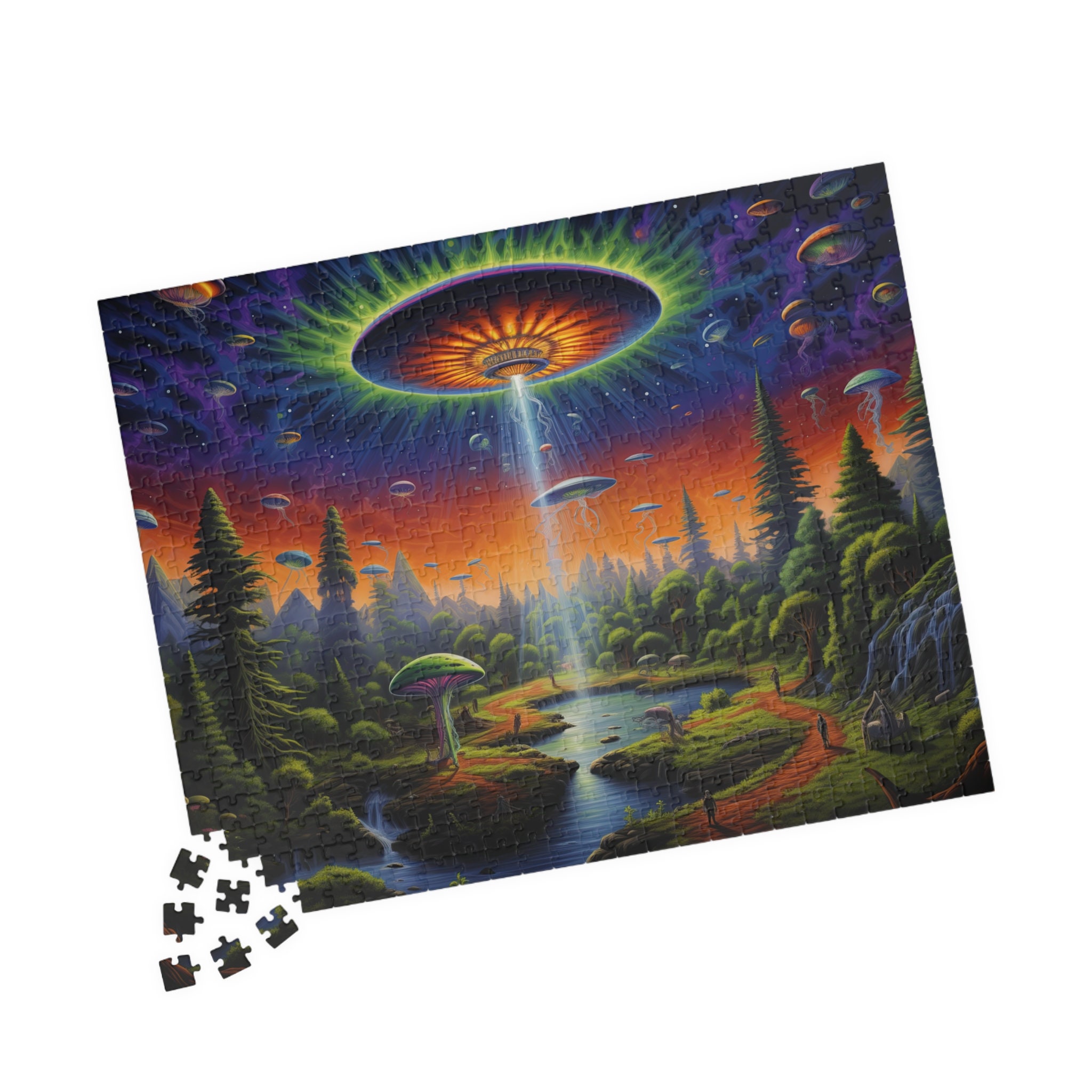 Psychedelic UFO Puzzle (520, 1014-piece) - Etsy