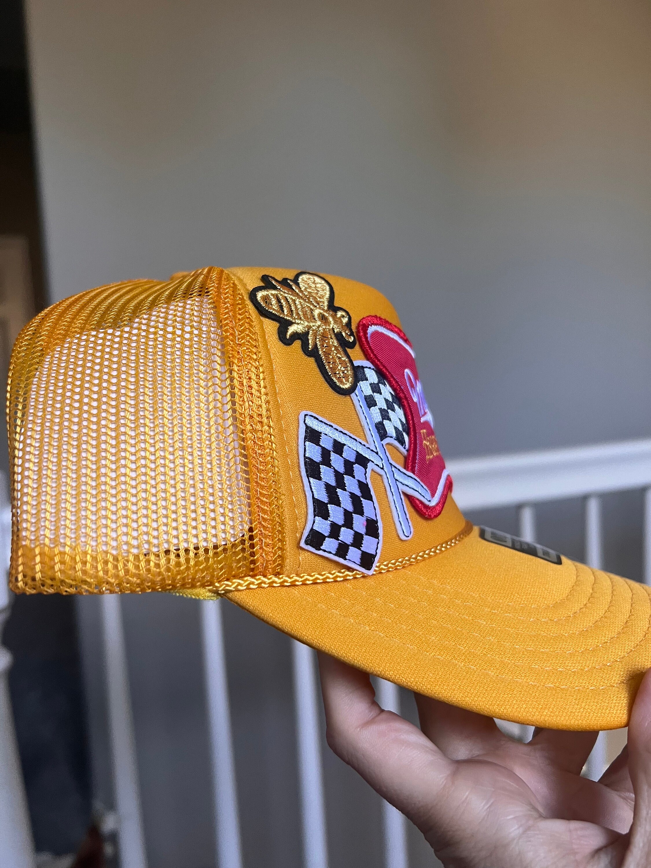 Miller High Life, Custom Trucker Hat, Racing Flags, Camo, Bees, Orange ...