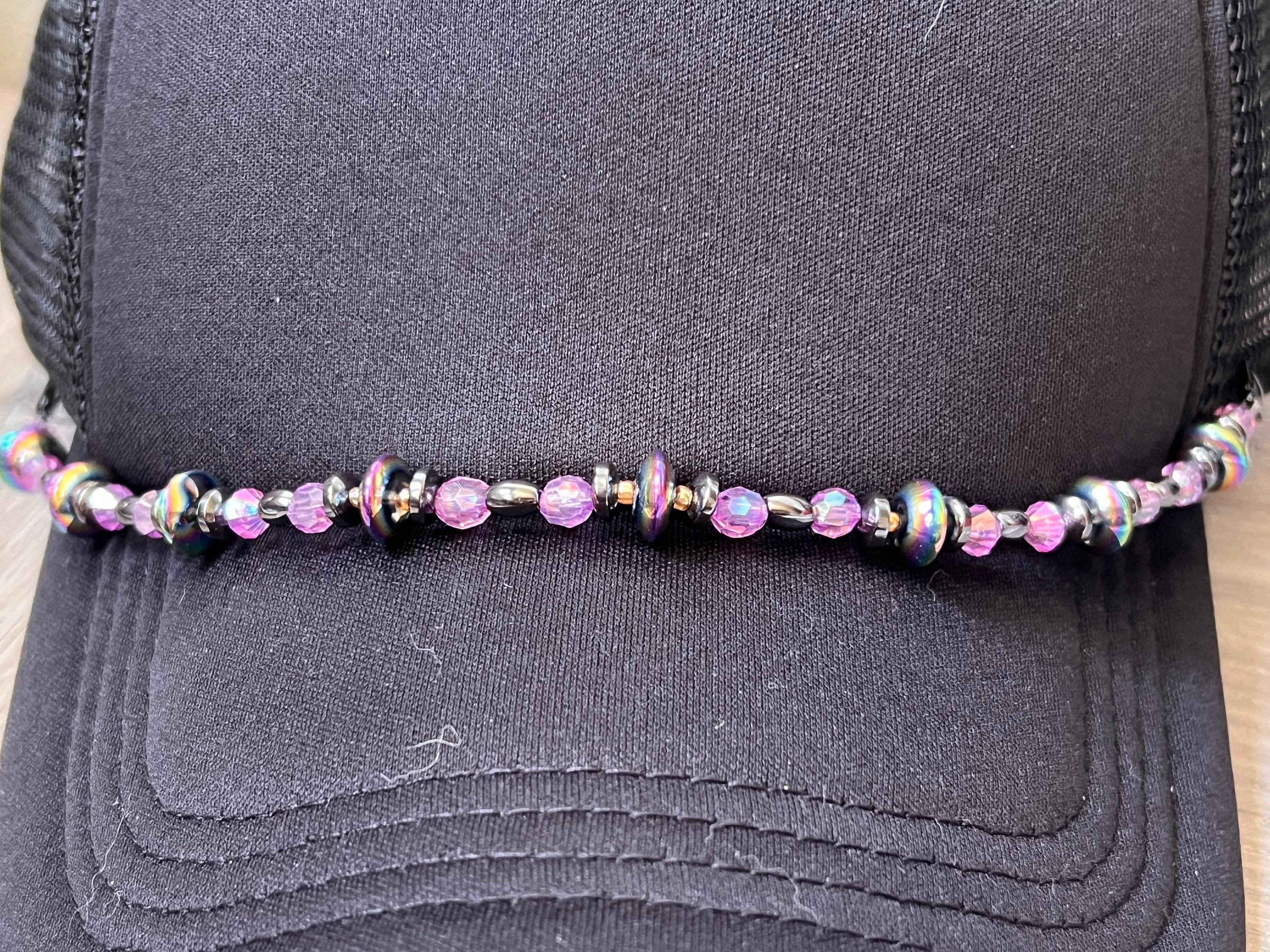 Trucker Hat Charm, Hat Accessory, Hat Chain, Hat Jewelry, Turquoise ...