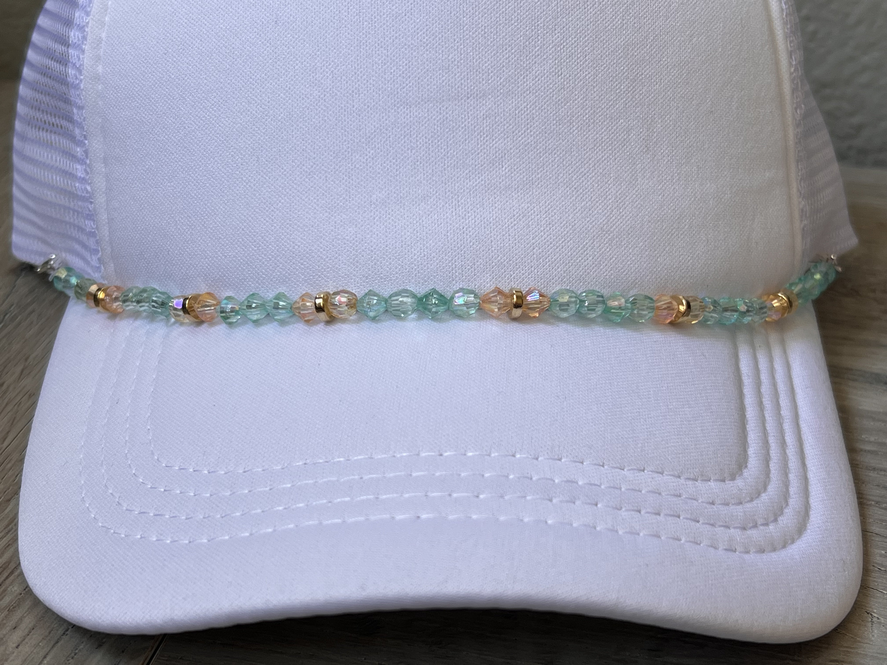 Trucker Hat Charm, Hat Accessory, Hat Chain, Hat Jewelry, Turquoise ...