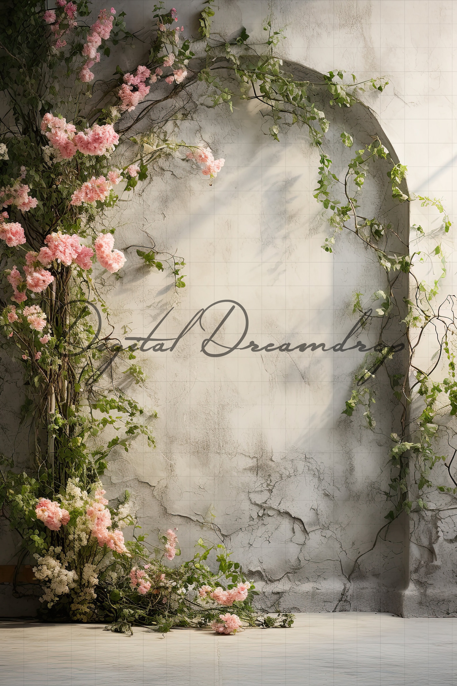 Digital Backdrop Floral Arch Wall for Digital Portrait Backdrop - Etsy