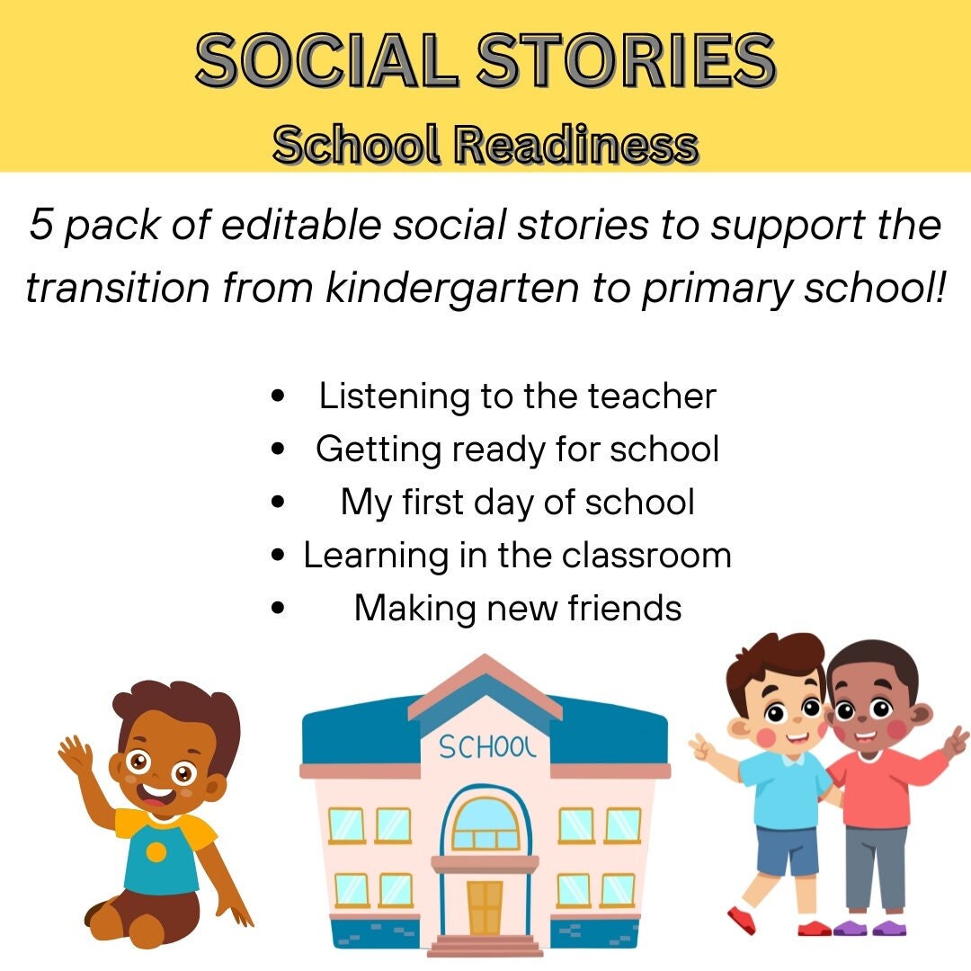 Social Story Bundle - School Readiness - Etsy Australia