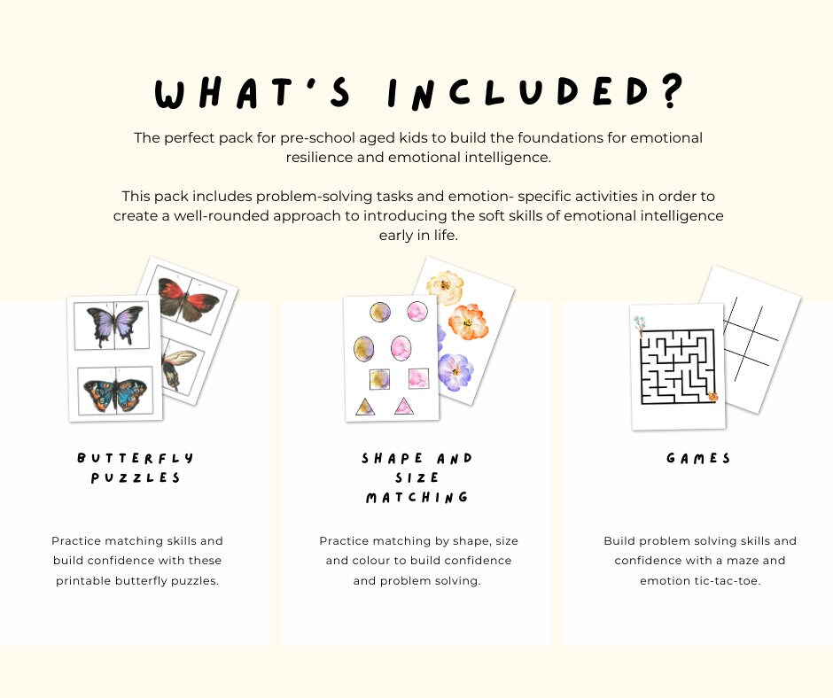 Printable Activity Pack for Pre-school Children Build Emotional ...
