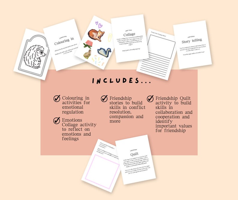 Emotions and Friendship Activity Pack for Kids Early Finisher Activity ...
