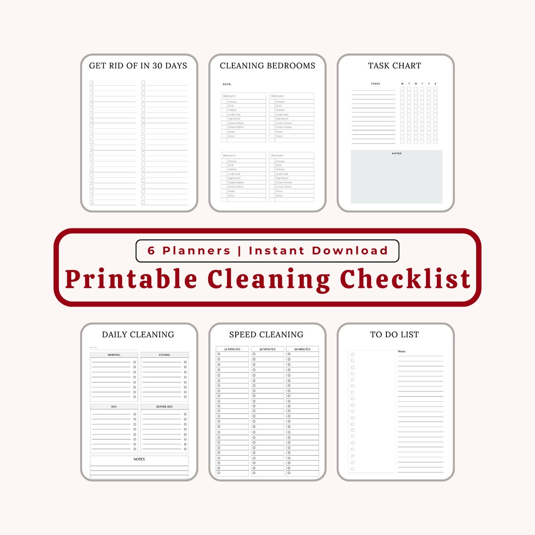 ADHD Cleaning Checklist ADHD Cleaning Hack ADHD Cleaning - Etsy