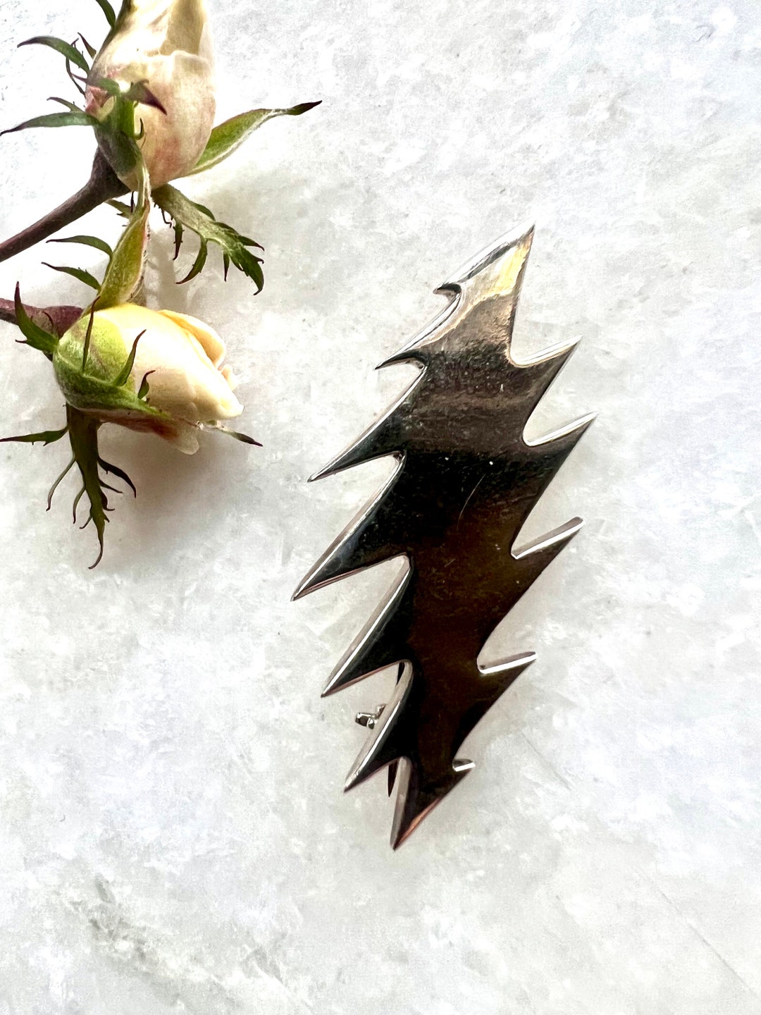 Grateful Dead Silver 13 Point Lightning Bolt Pin - Etsy