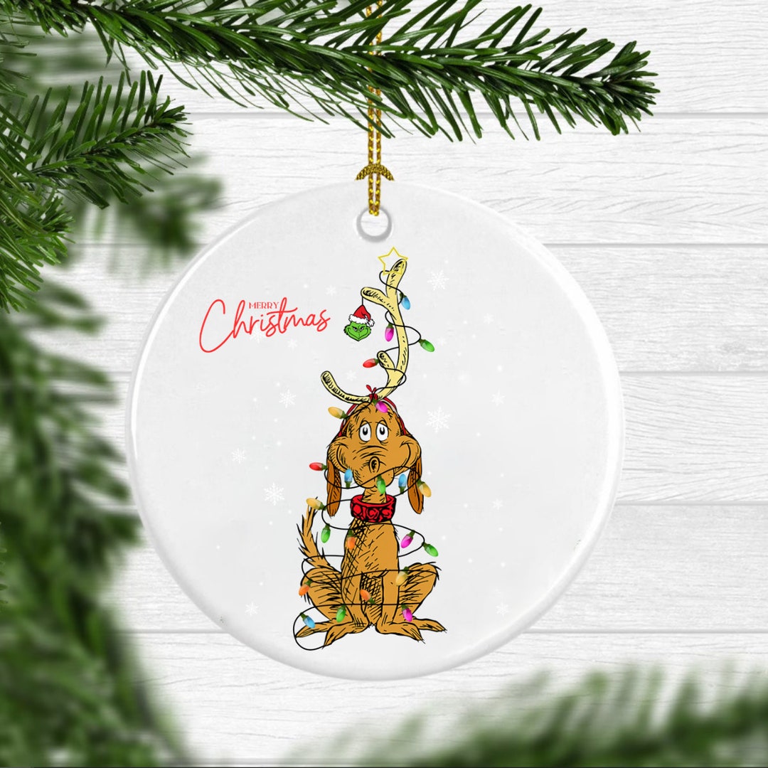 Max Dog Grinch Ornament, Christmas Grinch Ornament, Grinch Christmas ...