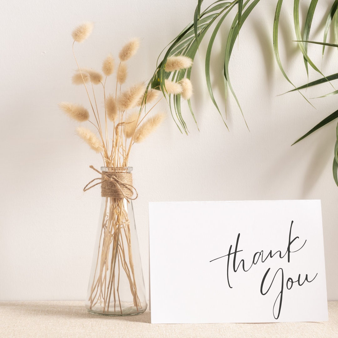 Thank You Cards Simple Blank Printable Cards for Gifts Easy Printable ...