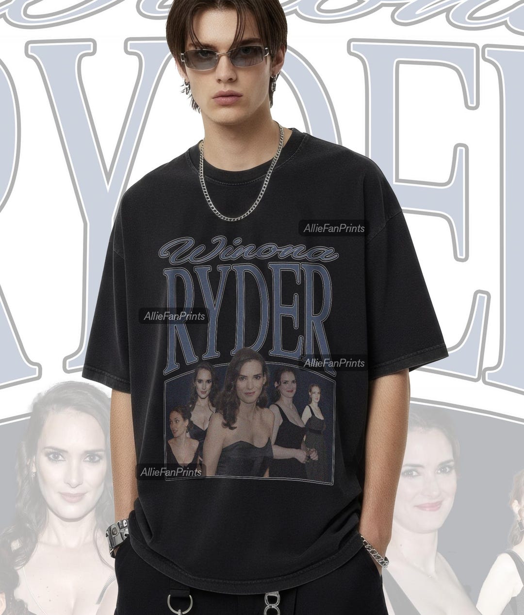 Retro Winona Ryder Shirt – Vintage Winona Ryder T-shirt, 90s Movie Star ...