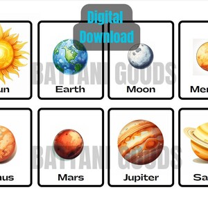 Solar System and Beyond Flashcards for Children - Etsy