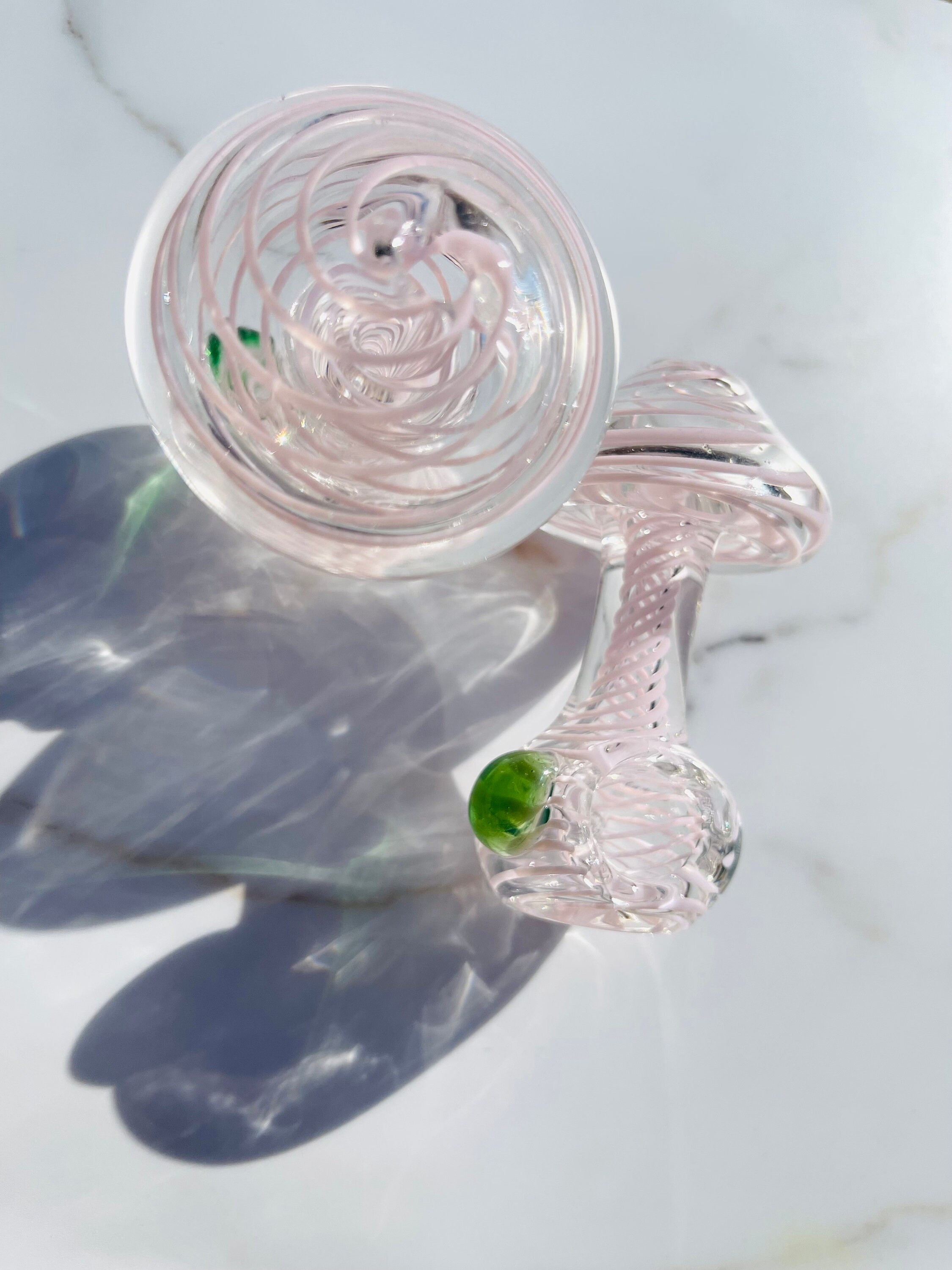 Mushroom Smoking Pipe/ Fumed Glass Pipe/ Cute Glass Pipe/ Girly Glass ...