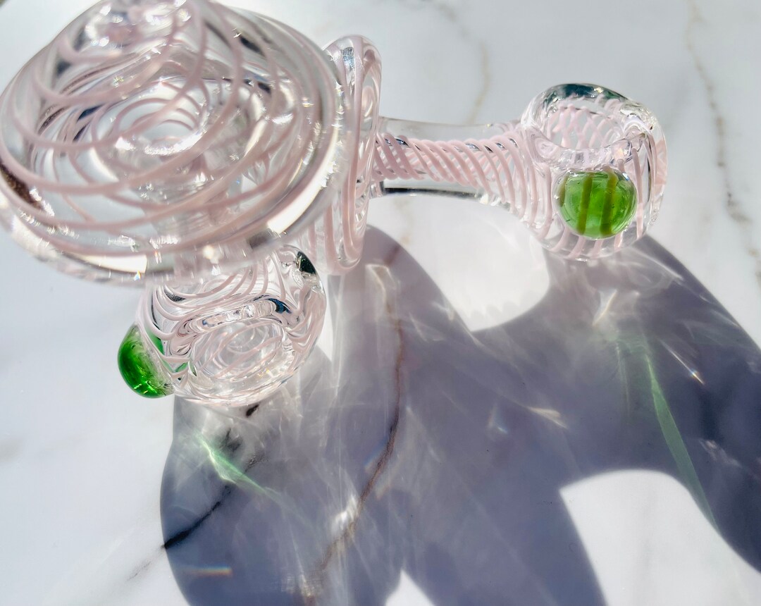 Mushroom Smoking Pipe/ Fumed Glass Pipe/ Cute Glass Pipe/ Girly Glass ...