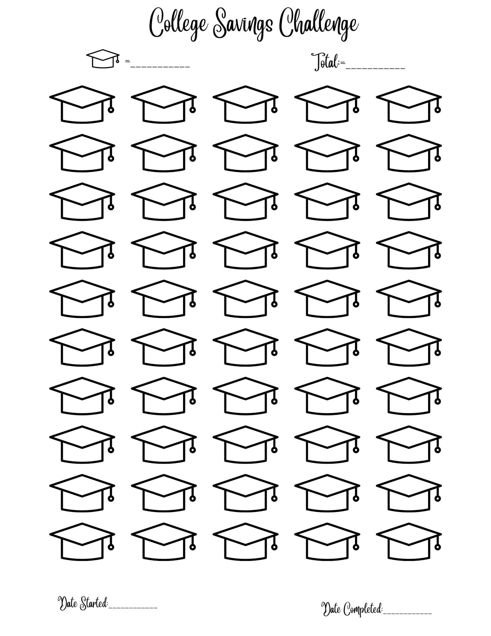 College Savings Challenge| Save Money for College| Save Money for ...