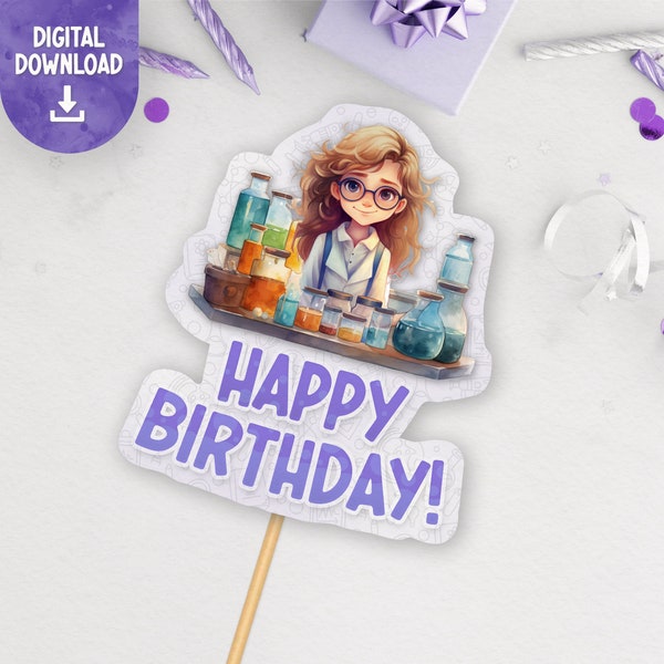 Science Cake Topper - Etsy