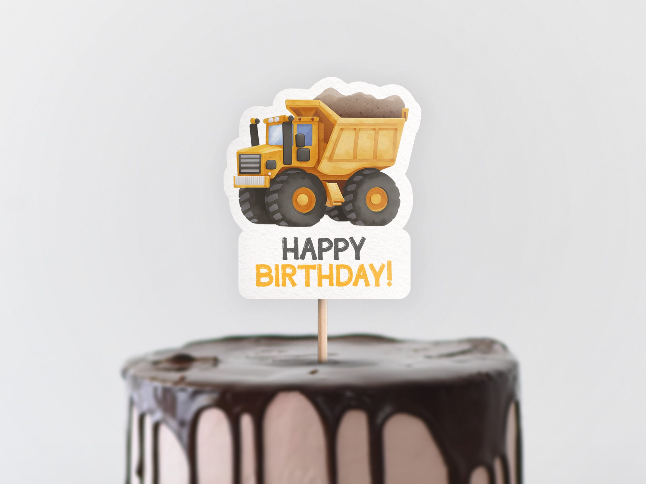 Construction Cake Topper, Builder Cake Topper, Construction Party ...