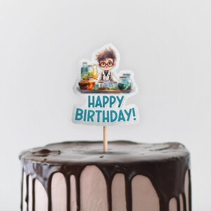 Scientist Cake Topper, Science Cake Topper, Science Party, Scientist ...