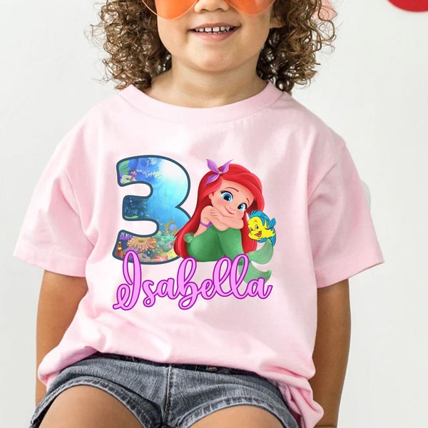 Personalized Ariel Birthday Shirt - Etsy