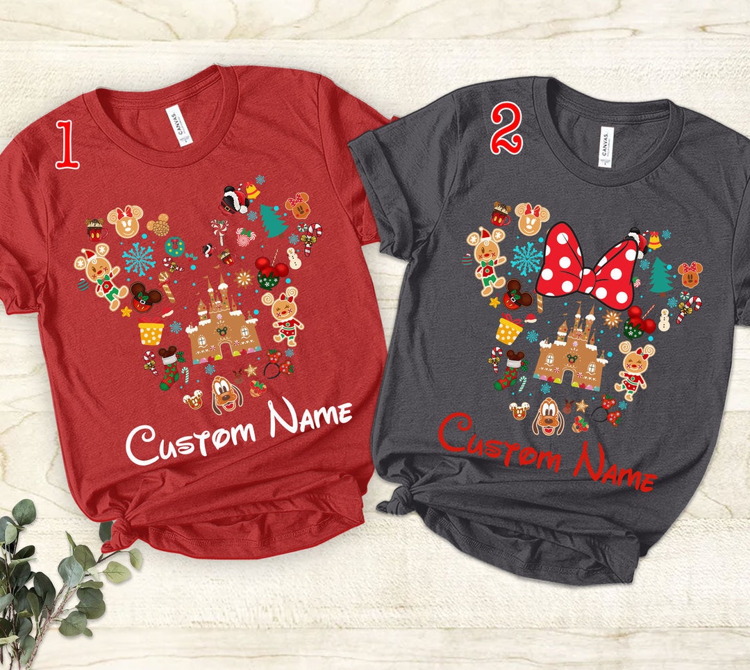 Disney Gingerbread Shirts,mickey Christmas Shirt,minnie Christmas Shirt ...