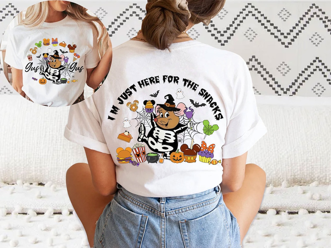 Double-sided Gus Gus Treat Skeleton Disney Halloween Shirt, Cinderella ...