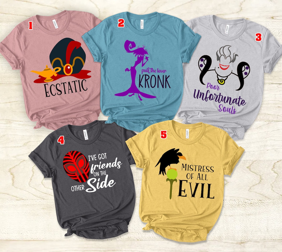 Disney Villain Shirt, Cruella Ursula Evil Queen, Villains Friends Shirt ...