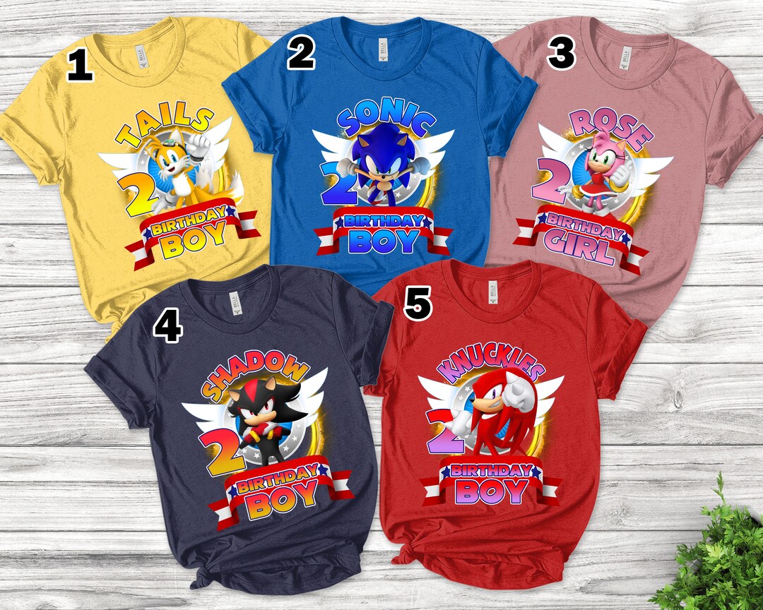 Custom Sonic Birthday Shirt, Sonic Birthday Family Custom Shirt ...