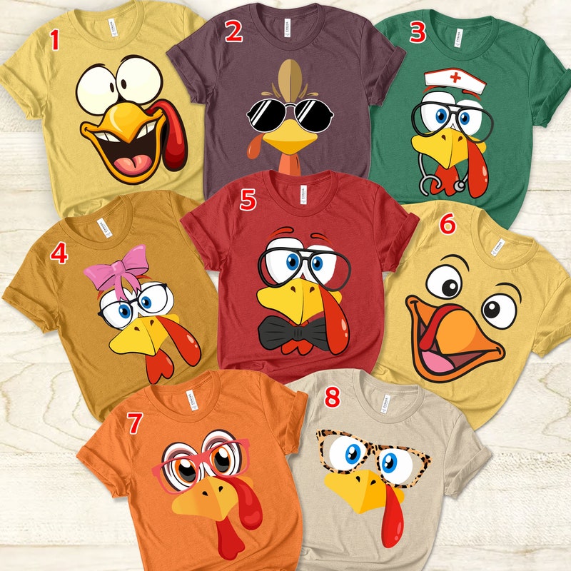 Turkey Face Shirt - Etsy