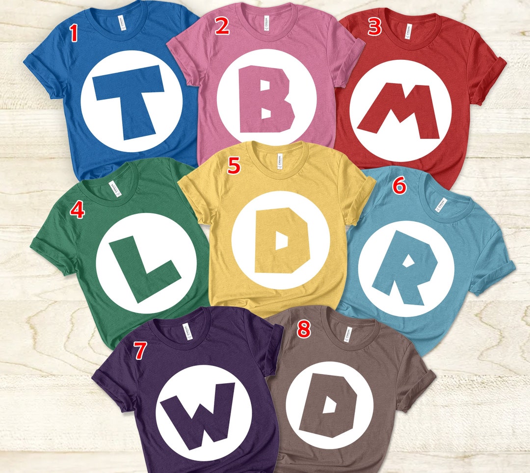 Custom Super Mario Character Logo Shirt, Birdo Donkey Kong Bowser Mario ...