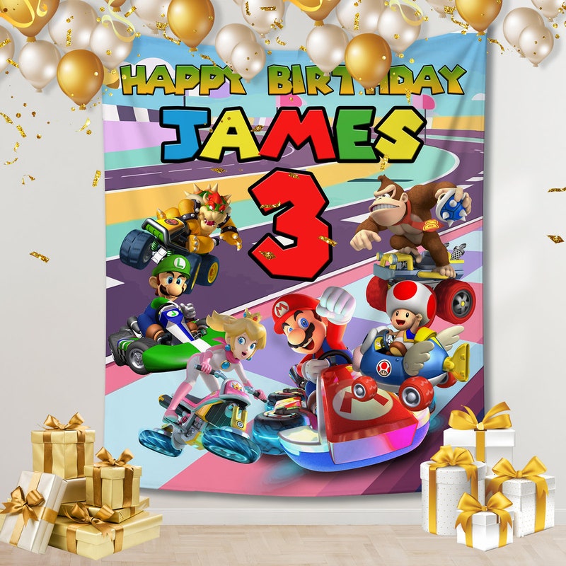 Mario Kart Banner - Etsy