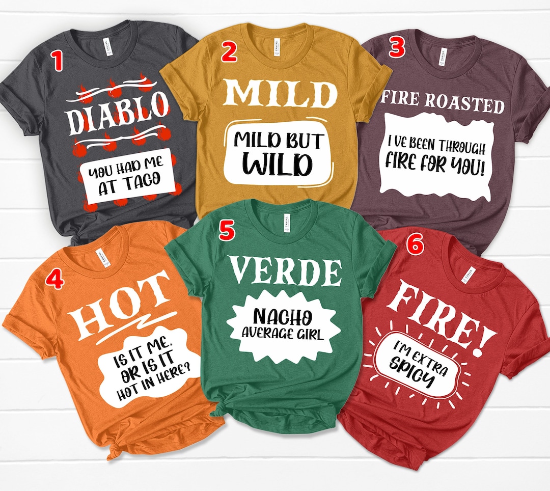 Custom Taco Bell Hot Sauce Group Costume Shirt, Hot Sauce Shirt Women ...