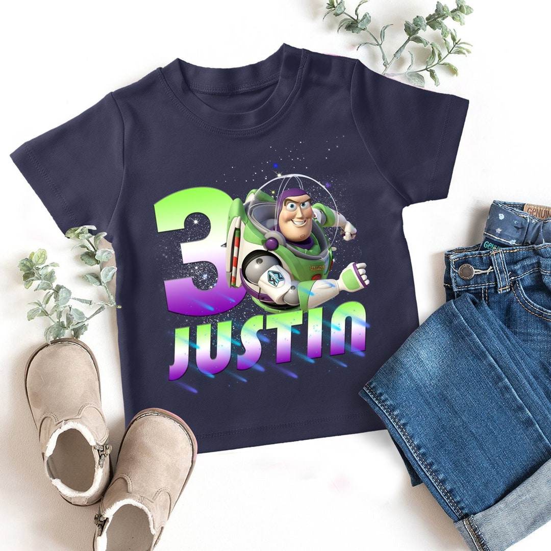 Custom Disney Buzz Lightyear Birthday Kid Youth Toddler Shirt, Pixar ...