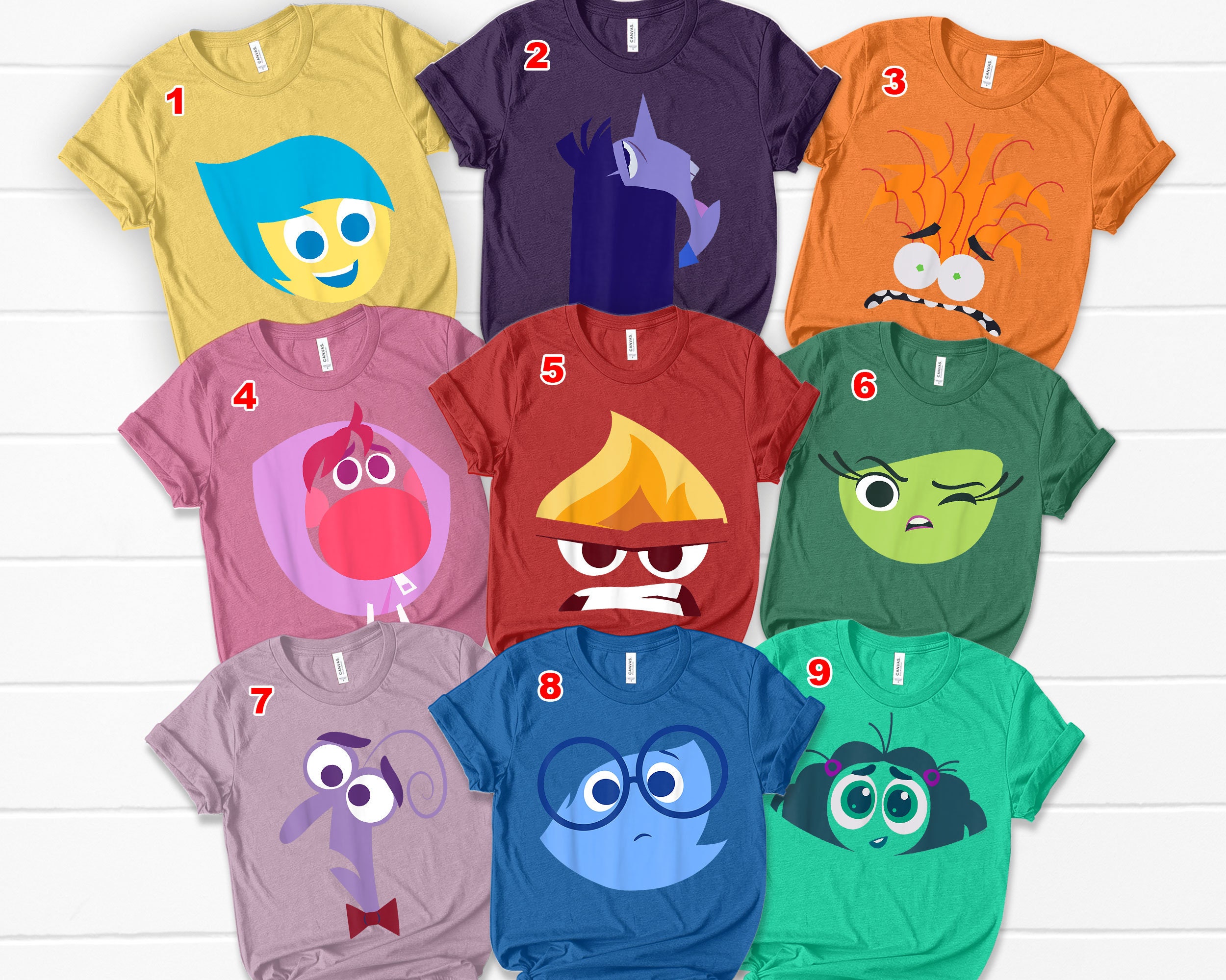 Inside Out Character Costume Shirts: Family Halloween Matching - Etsy