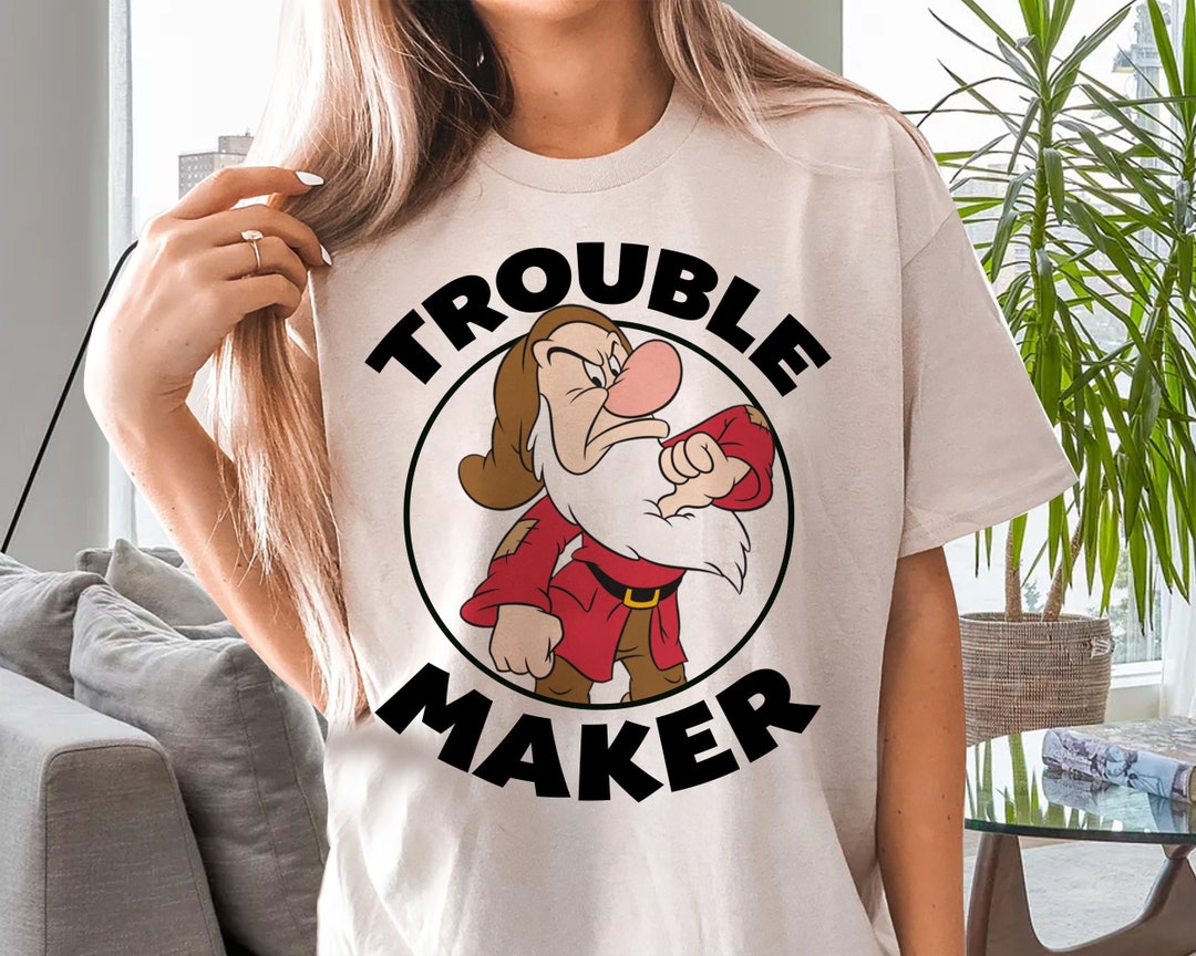 Disney Grumpy Dwarf Snow White Trouble Maker T-shirt, Disney Family ...