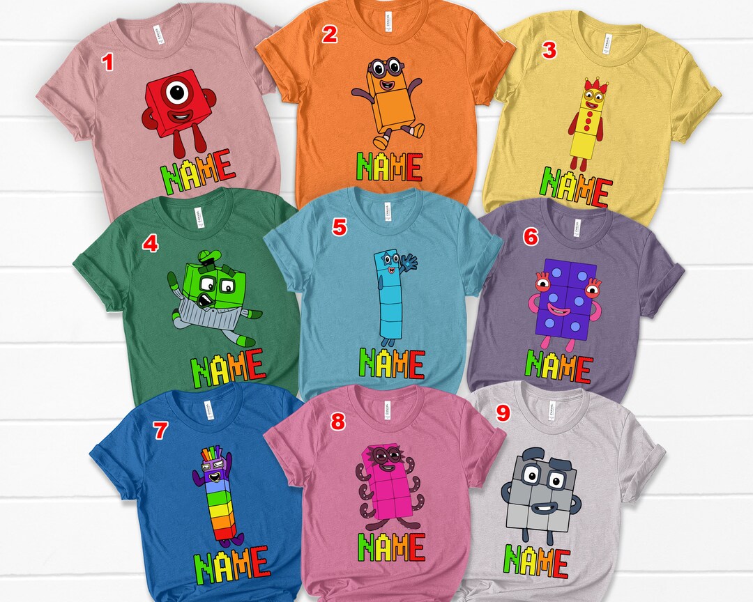 Numberblocks T Shirt, Numberblocks Family Birthday Shirt, Personalized ...