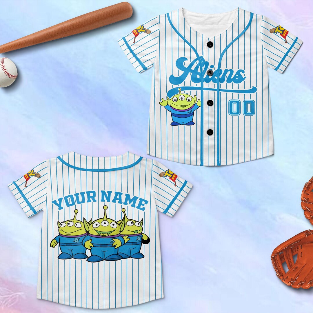 Custom Disney Toy Story Aliens Baseball, Custom Name Kids, Youth, Adult ...