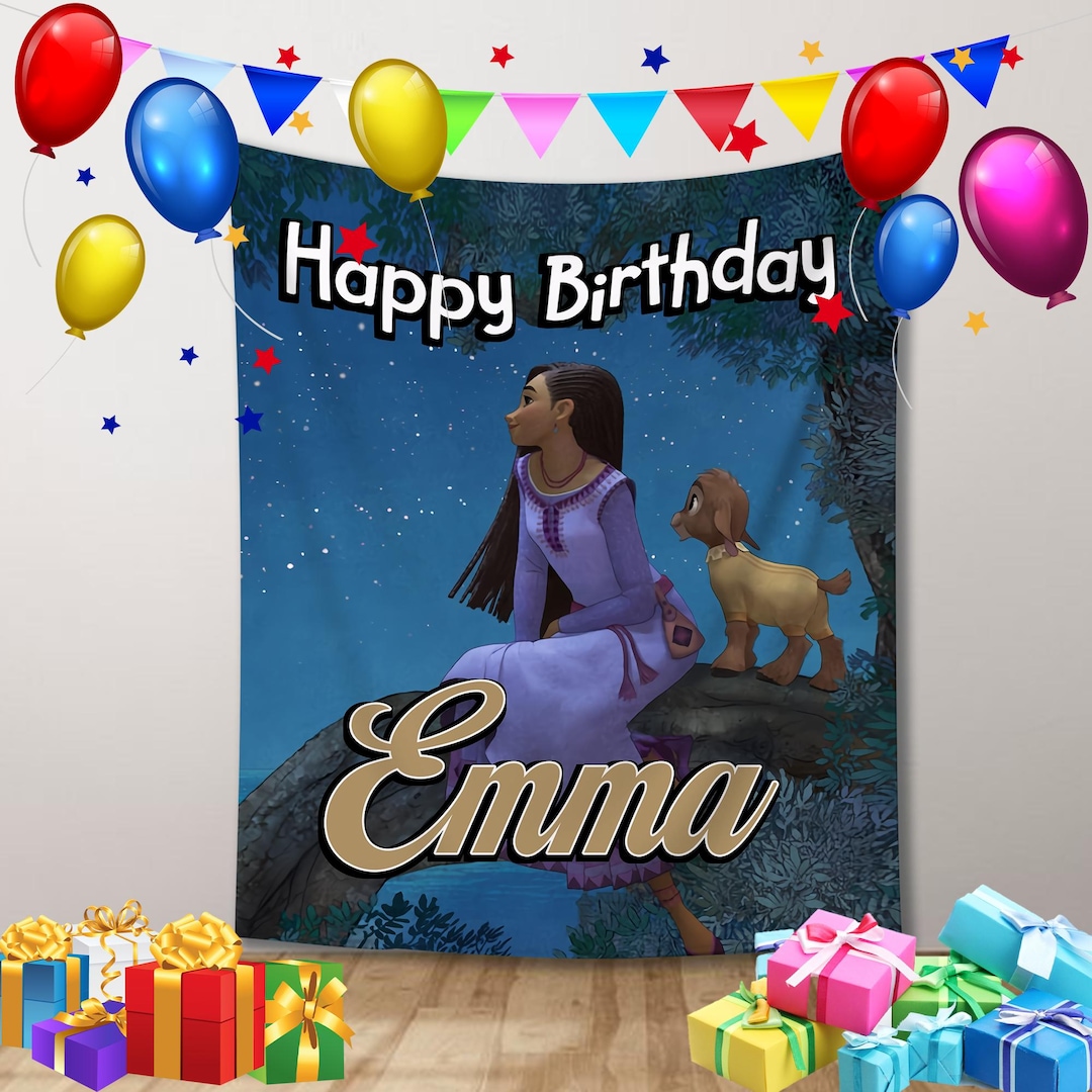 Wish Birthday, Wish Birthday Banner, Custom Wish Backdrop, Kids ...