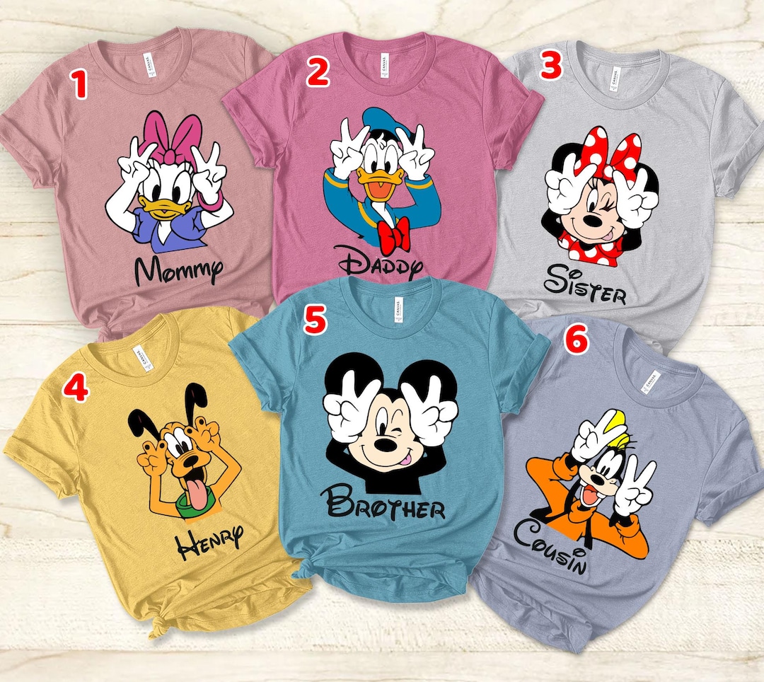 Mickey Friends Peace Sign Shirt, Mickey and Friends T-shirt, Cute ...